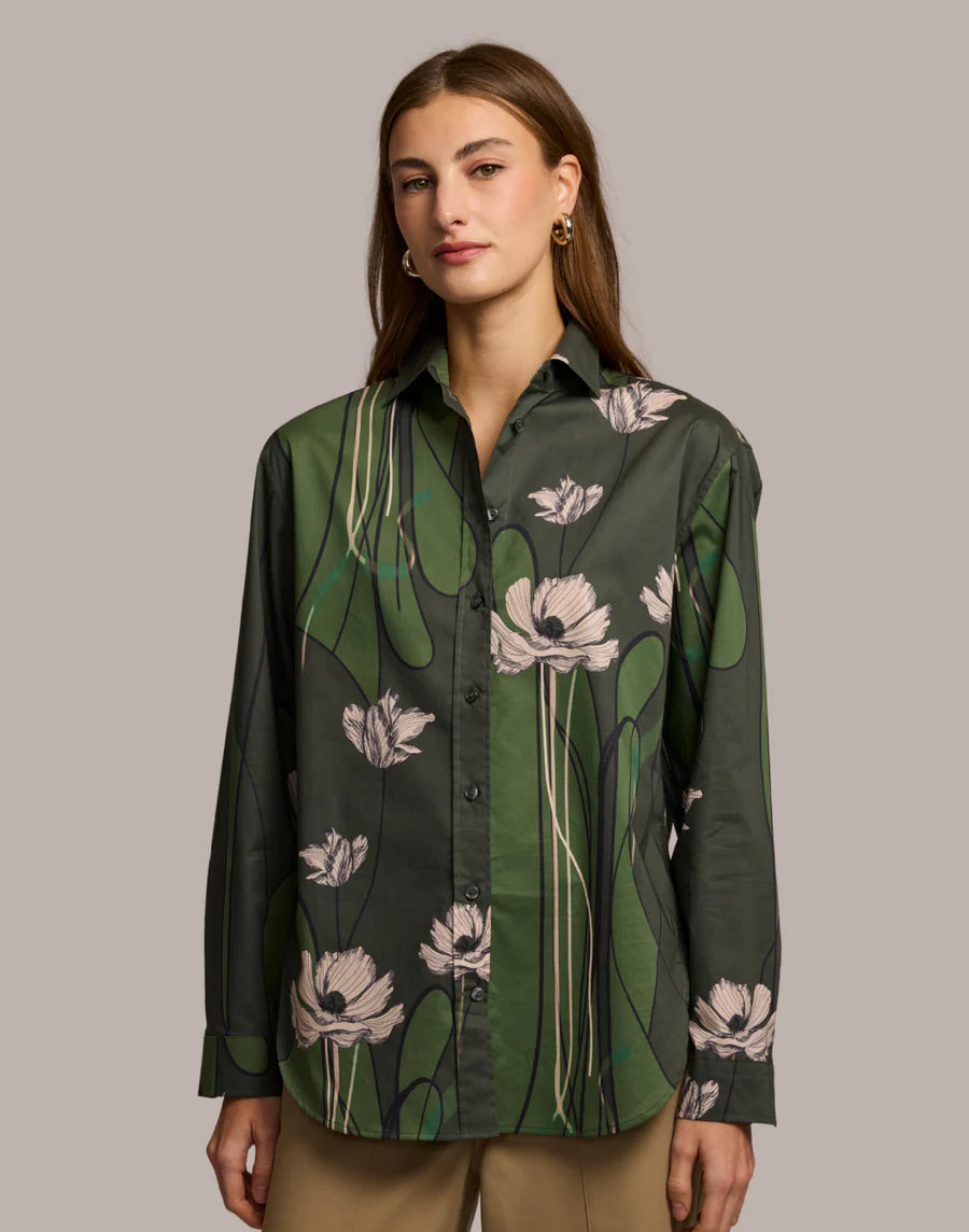 Halsey Long Sleeve Poppy Print Shirt | Mildred Hoit